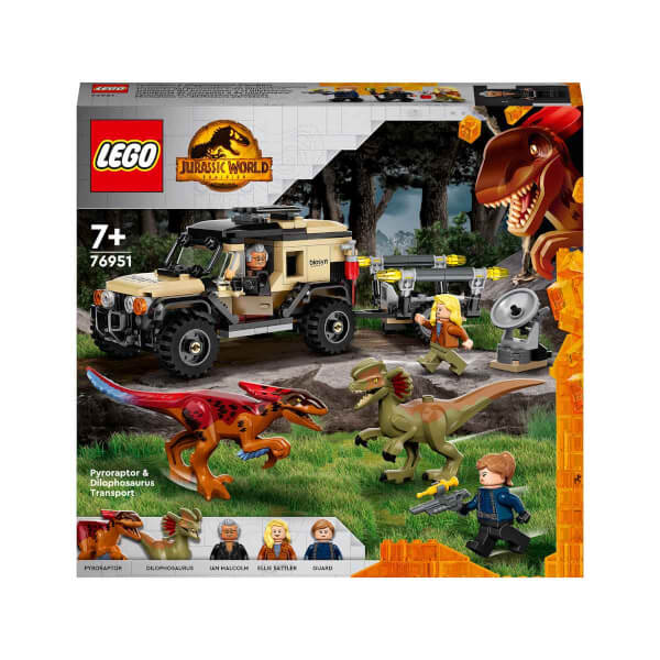 LEGO Jurassic World Pyroraptor ve Dilophosaurus Nakliyesi 76951